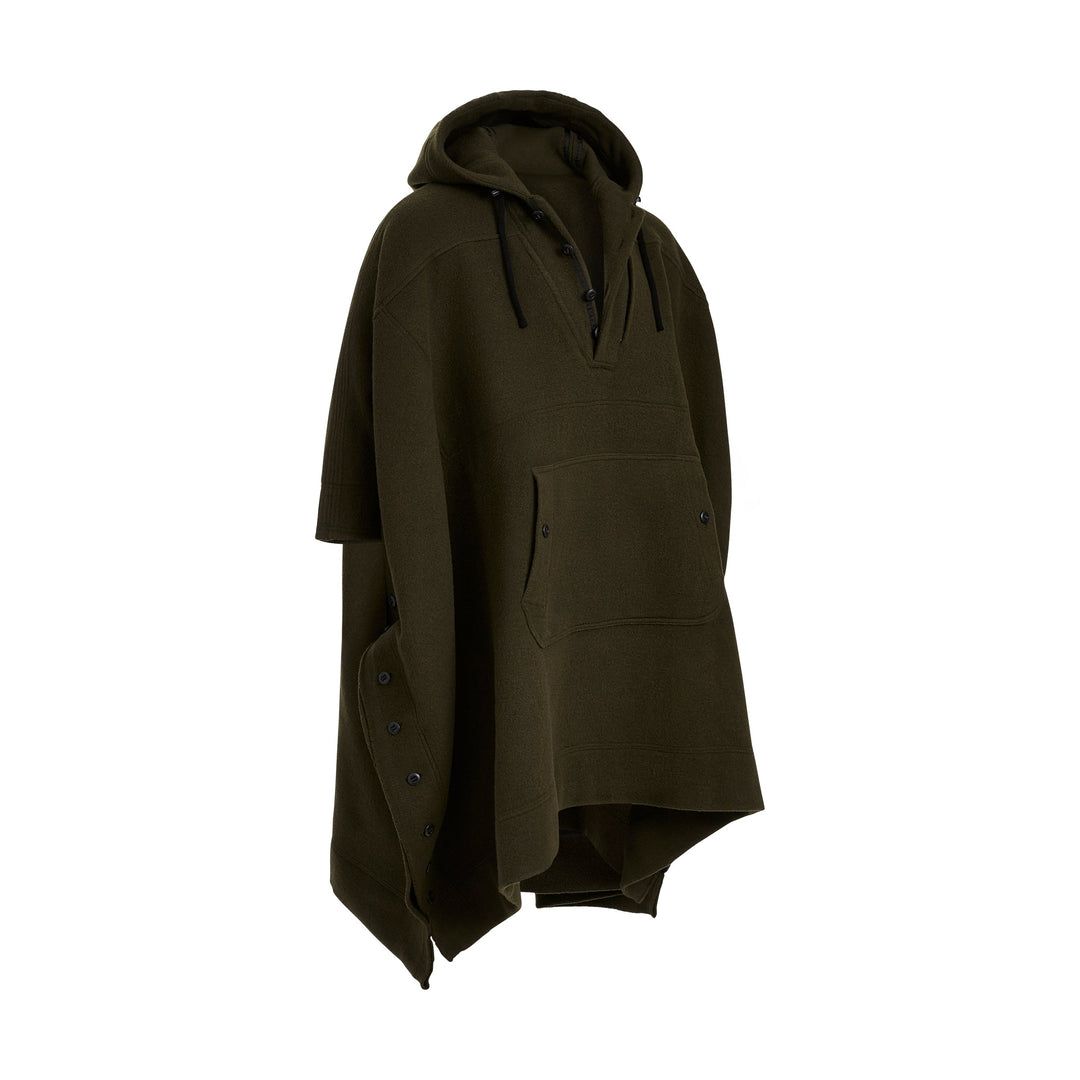 WeatherWool Poncho, Merino Jacquard Fabric, Made in USA