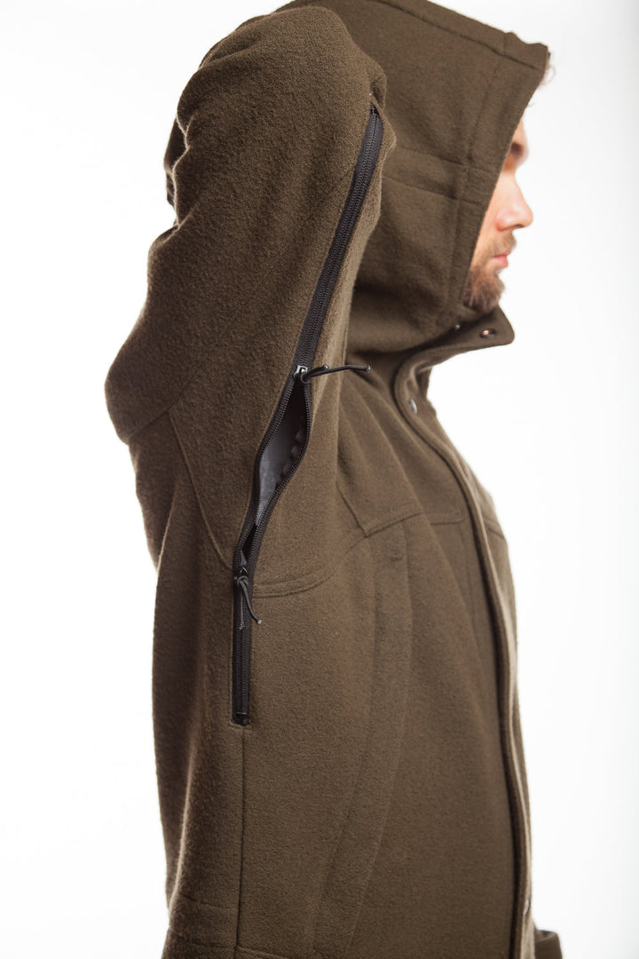 WeatherWool Mountain Jacket / SkiJac, pure USA Merino Jacquard Fabric